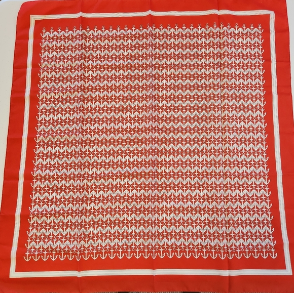 Vintage | Accessories | Vintage 7s Red Nautical Square Scarf ...